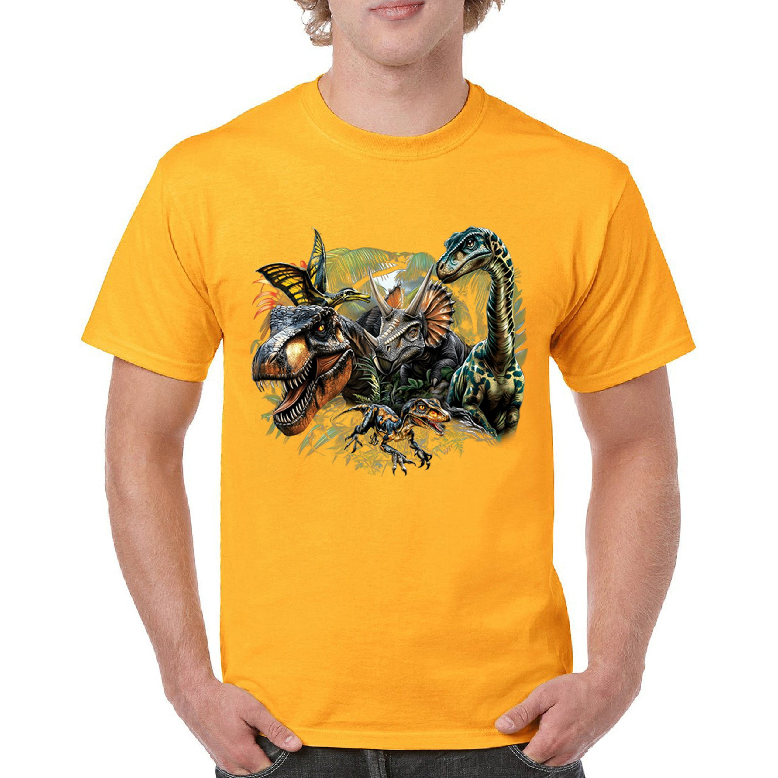 Dinosaur Jungle T-shirt T-Rex Triceratops Raptor Brachiosaurus ...