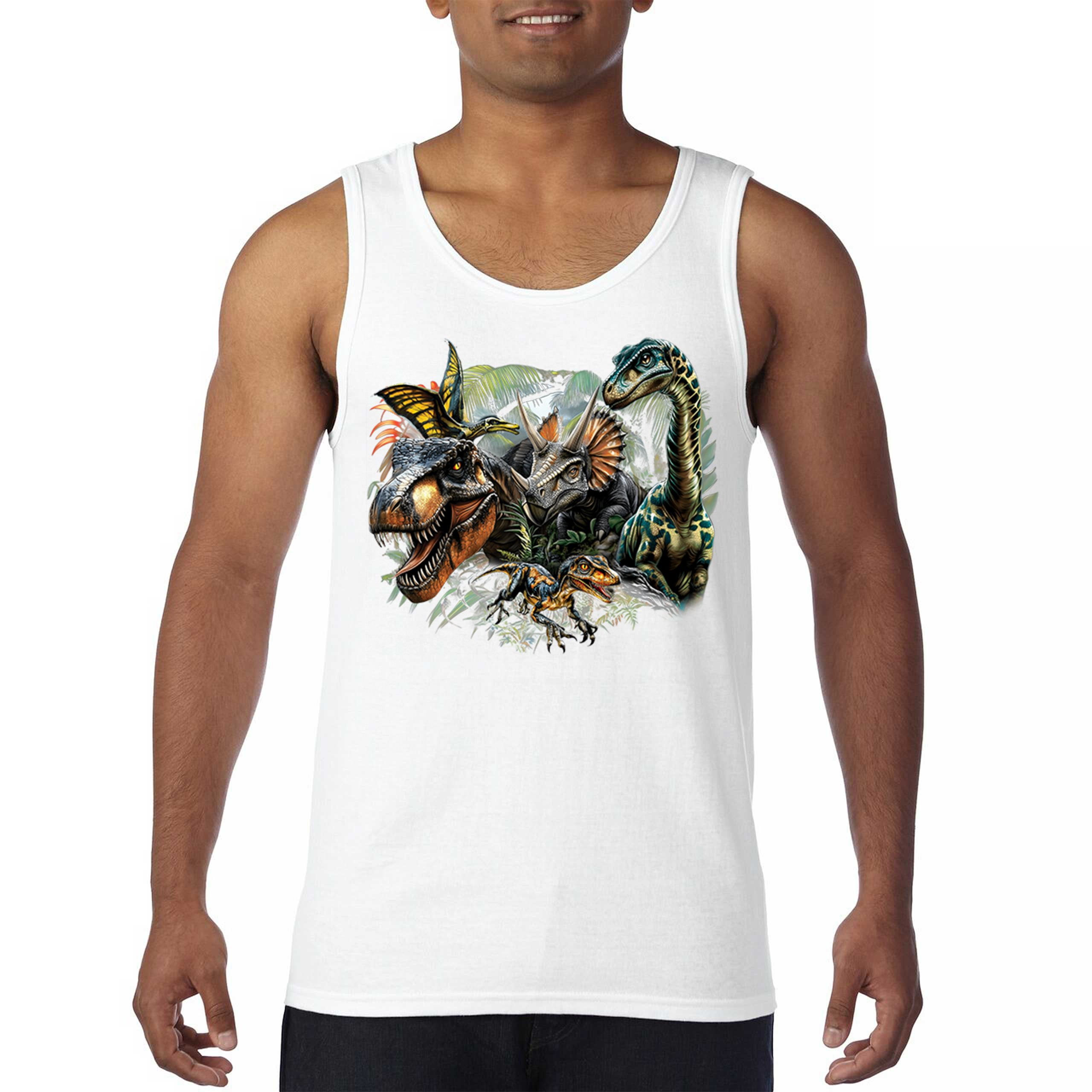 Dinosaur Jungle Tank Top T-Rex Triceratops Raptor Brachiosaurus ...