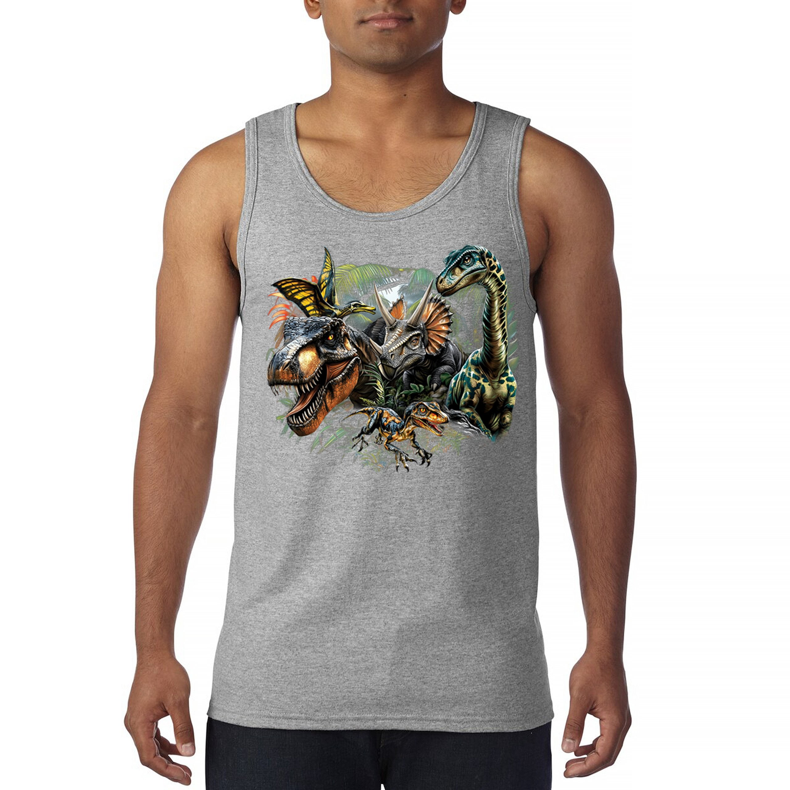 Dinosaur Jungle Tank Top T-Rex Triceratops Raptor Brachiosaurus ...