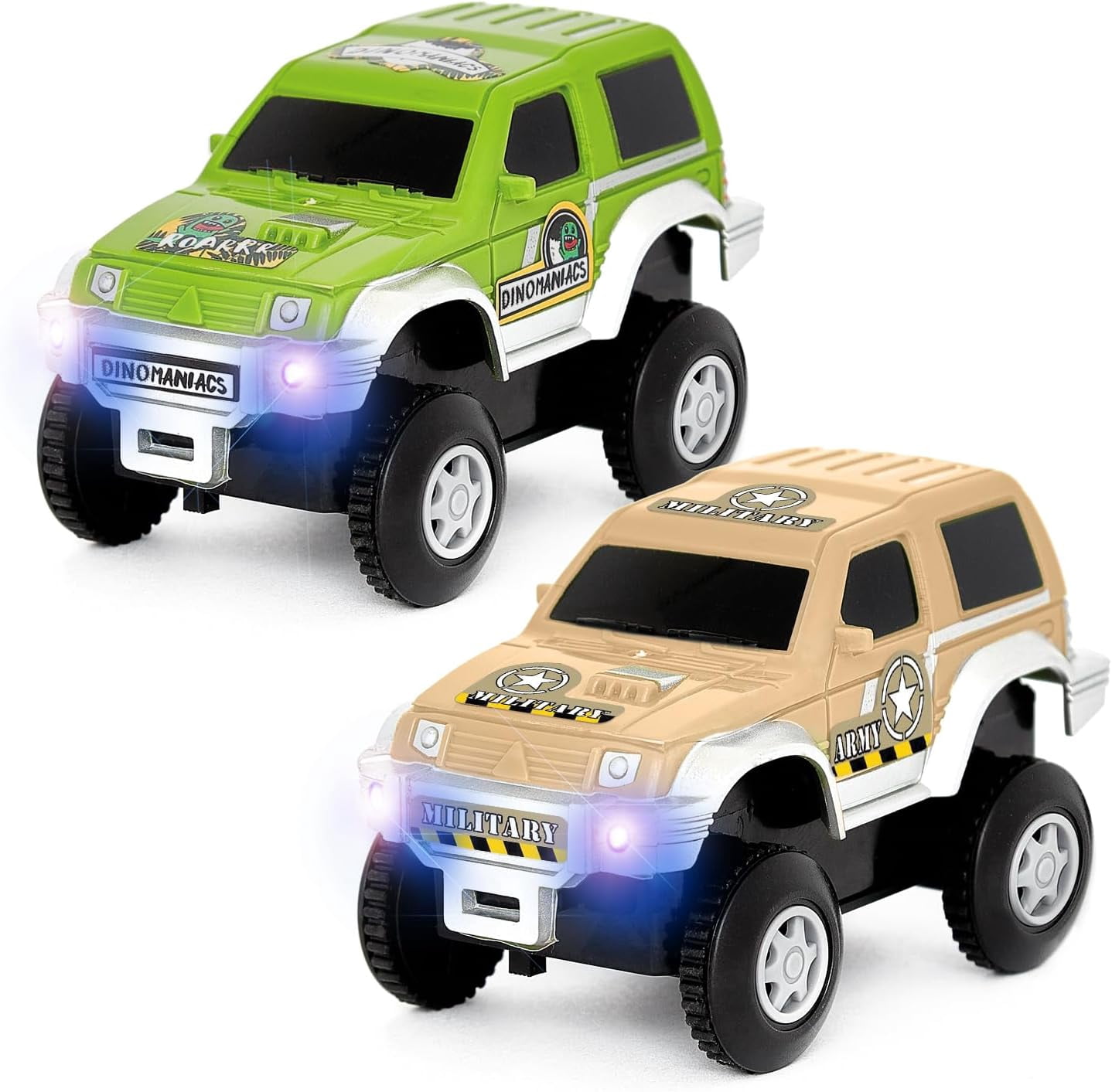 Dinosaur Jurassic Race Track Train Glow in The Dark World Toy Set, Kids ...