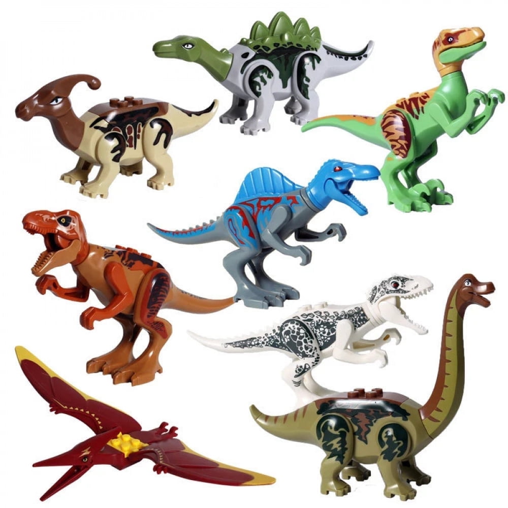 Dinosaur Jurassic Set World Park 3 Model Building Blocks White T ...