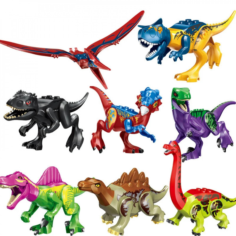 Dinosaur Jurassic Set World Park 3 Model Building Blocks White T ...