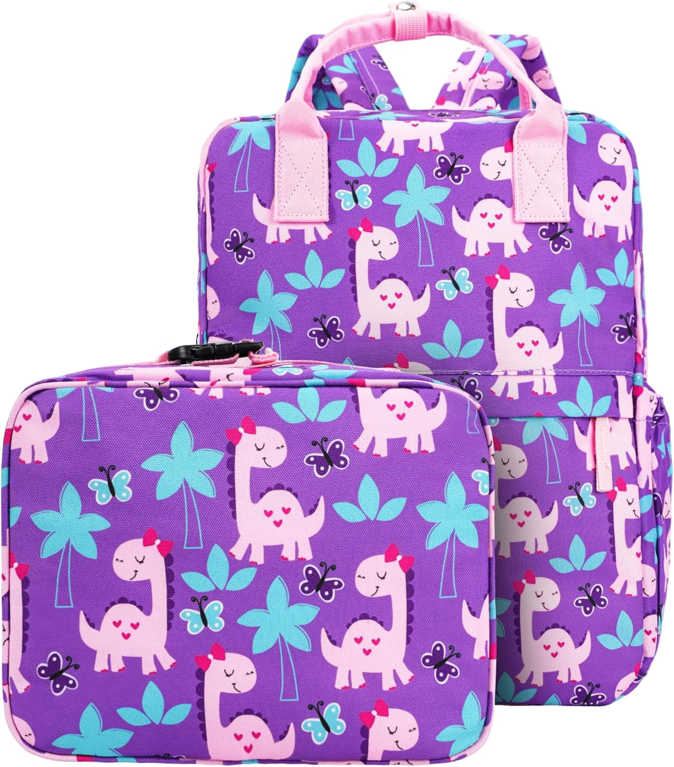 Dinosaur Kids Backpack with Lunch Box Set, Preschool Kindergarten ...