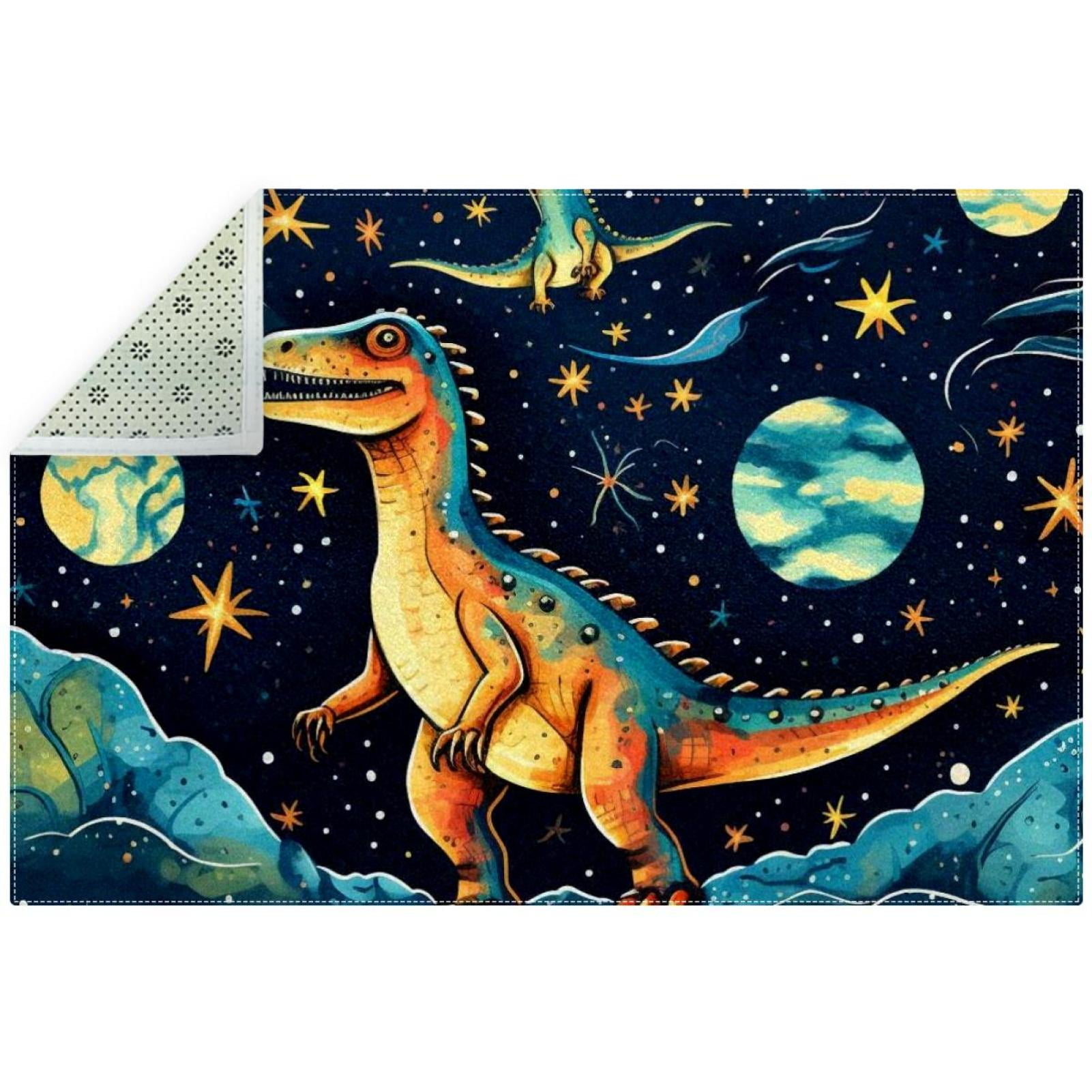 Dinosaur Kitchen Mat - Ergonomic Comfort Standing Mat with Right-Angle ...