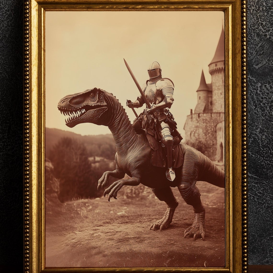 Dinosaur Knight, Gothic, Fantasy Jurassic, Vintage Photography, Dark ...