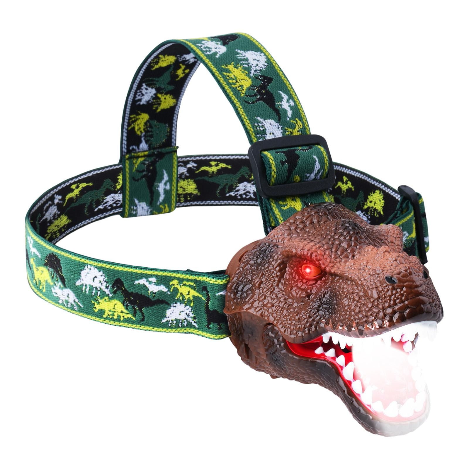 Dinosaur LED Rechargeable Headlamp for Kids - Camping Gear with Silent ...