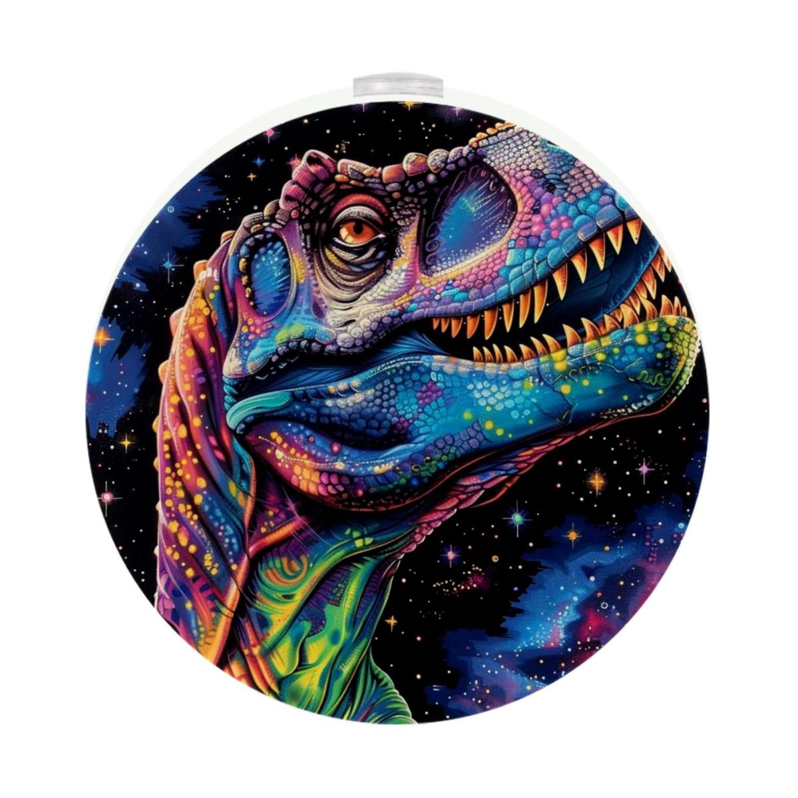 Dinosaur LED Round Night Light-2PCS, Plug-in Wall Nightlight with Dusk ...