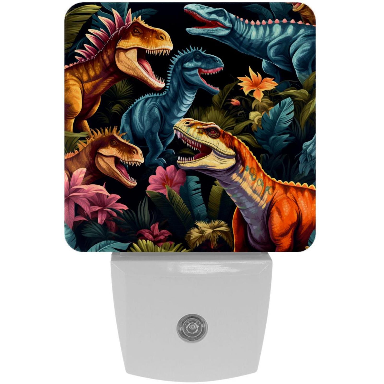 Dinosaur LED Square Night Lights - Modern and Versatile Plug-in ...
