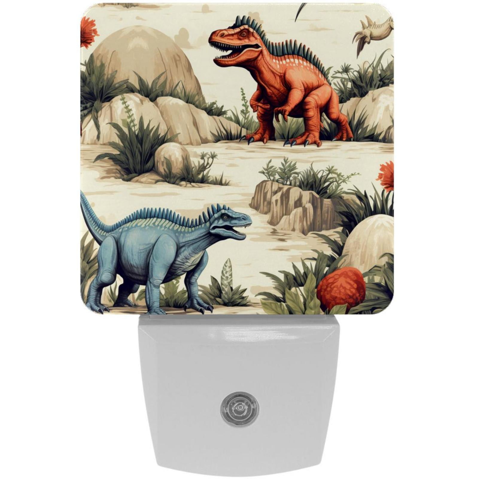 Dinosaur LED Square Night Lights - Modern and Versatile Plug-in ...