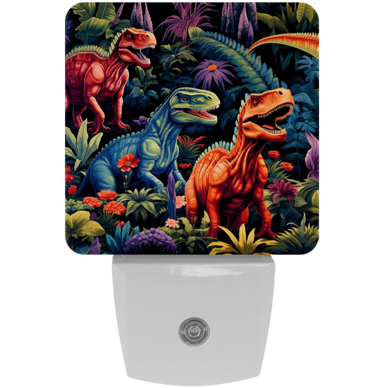 Dinosaur LED Square Night Lights - Small and Bright Illumination for ...