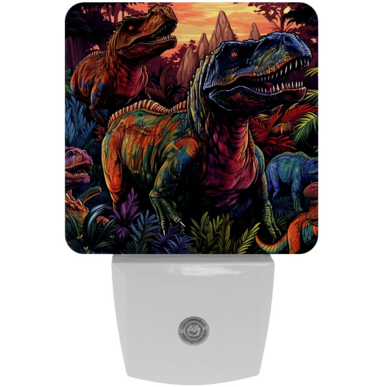 Dinosaur LED Square Night Lights - Small and Bright Illumination for ...