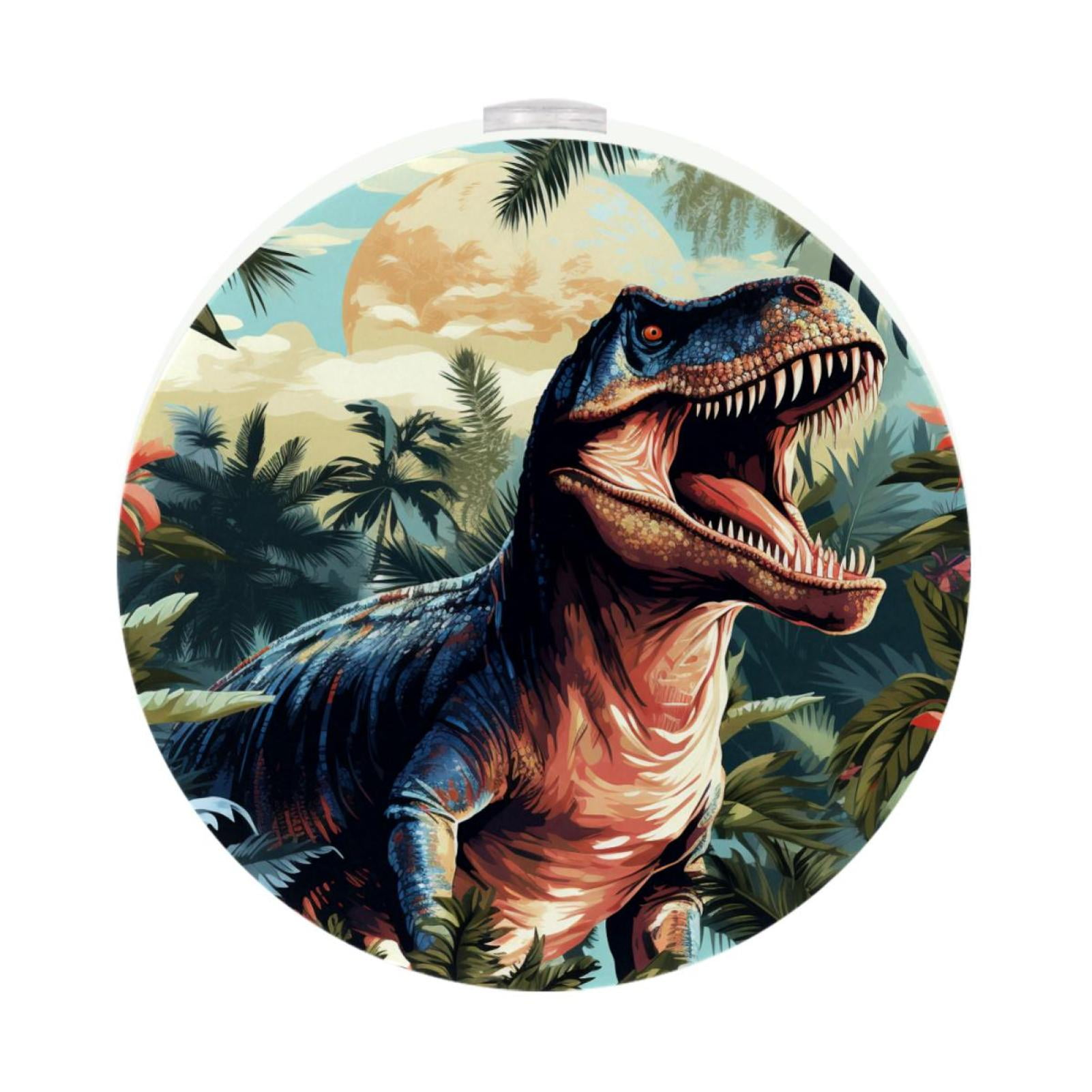 Dinosaur LED Wall Night Light - Set of 2, Induction Sensor Control ...