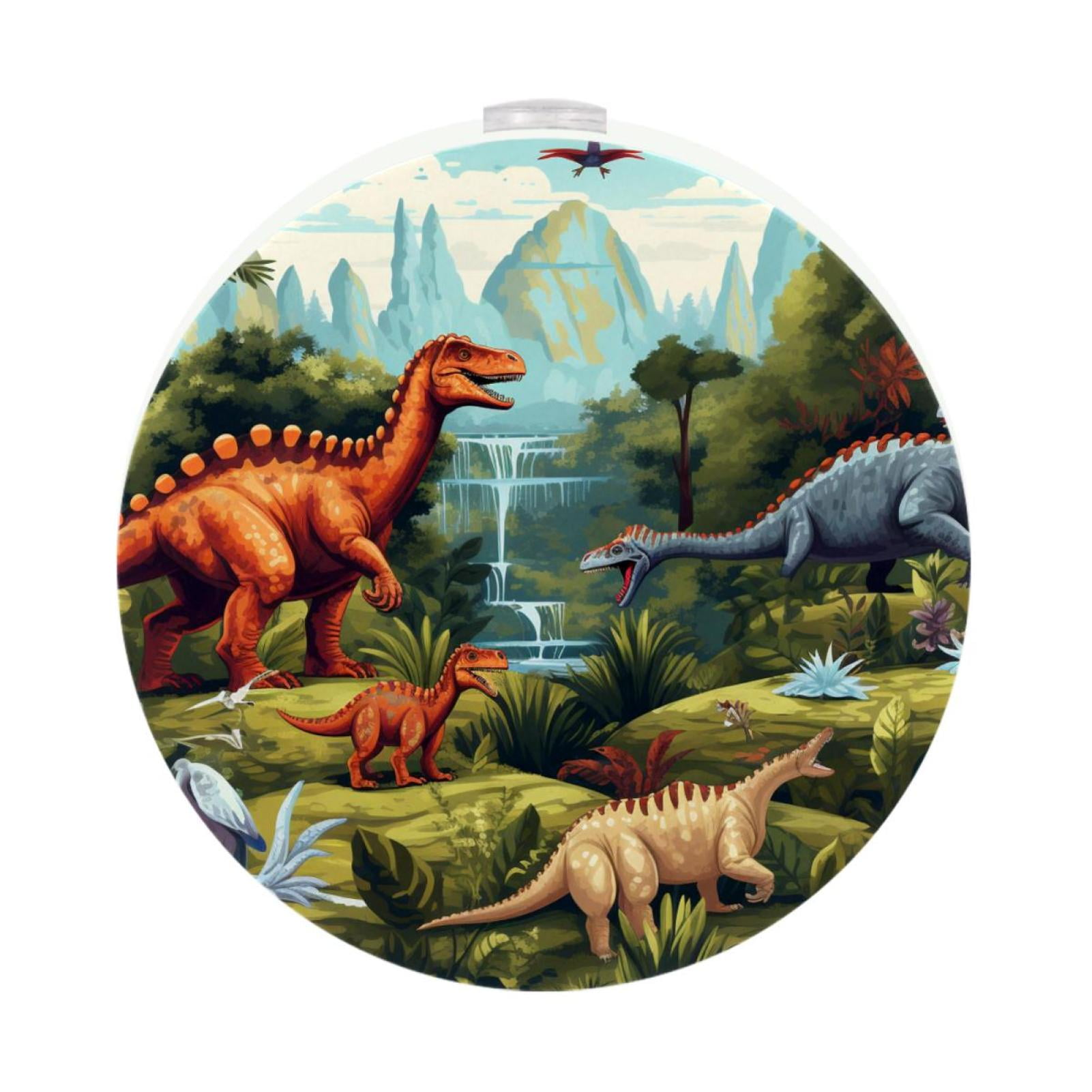 Dinosaur LED Wall Night Light - Small LED Lights, Set of 2, Induction ...