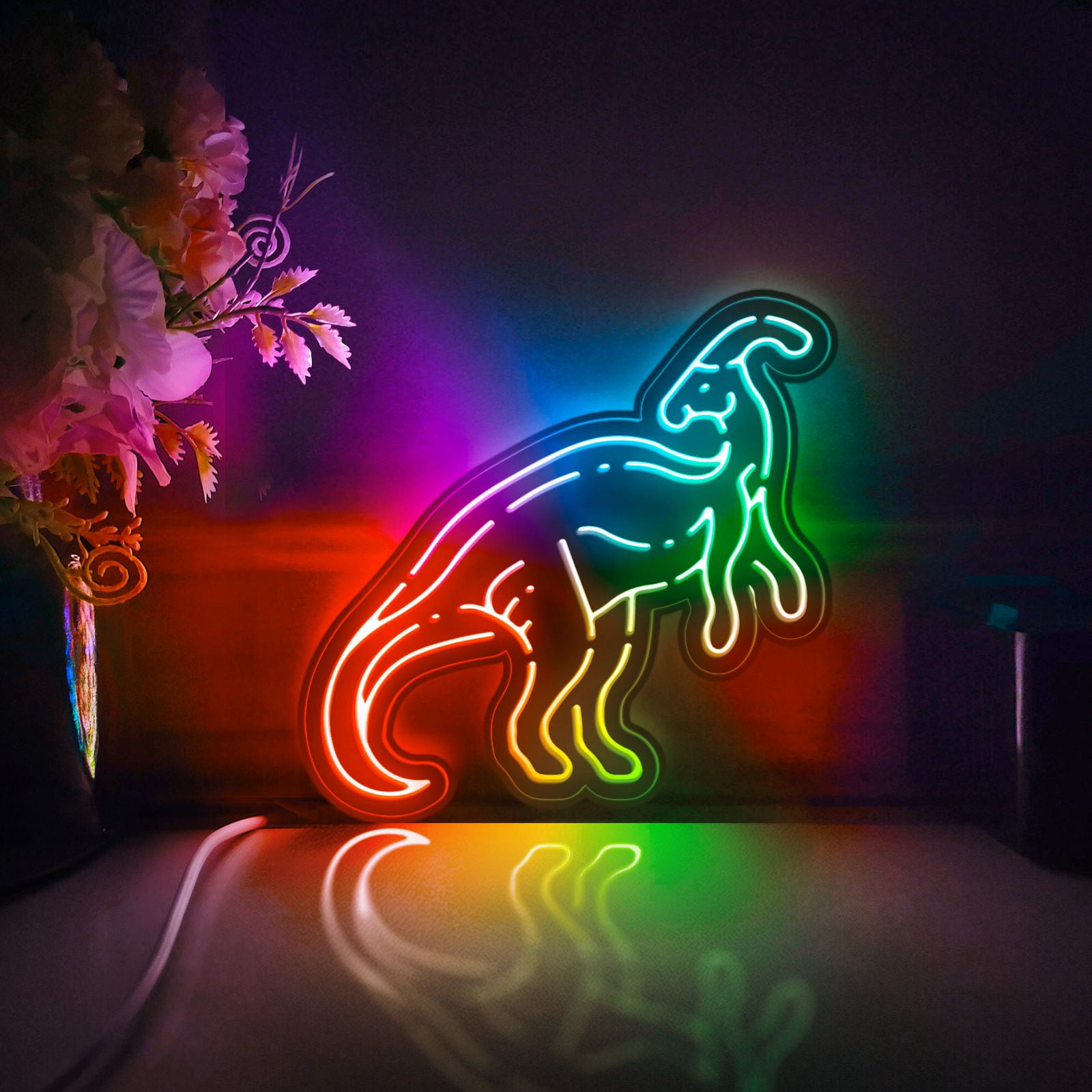 Dinosaur Led Light Box, Dimmable Neon-Like Light Signs USB Power for ...