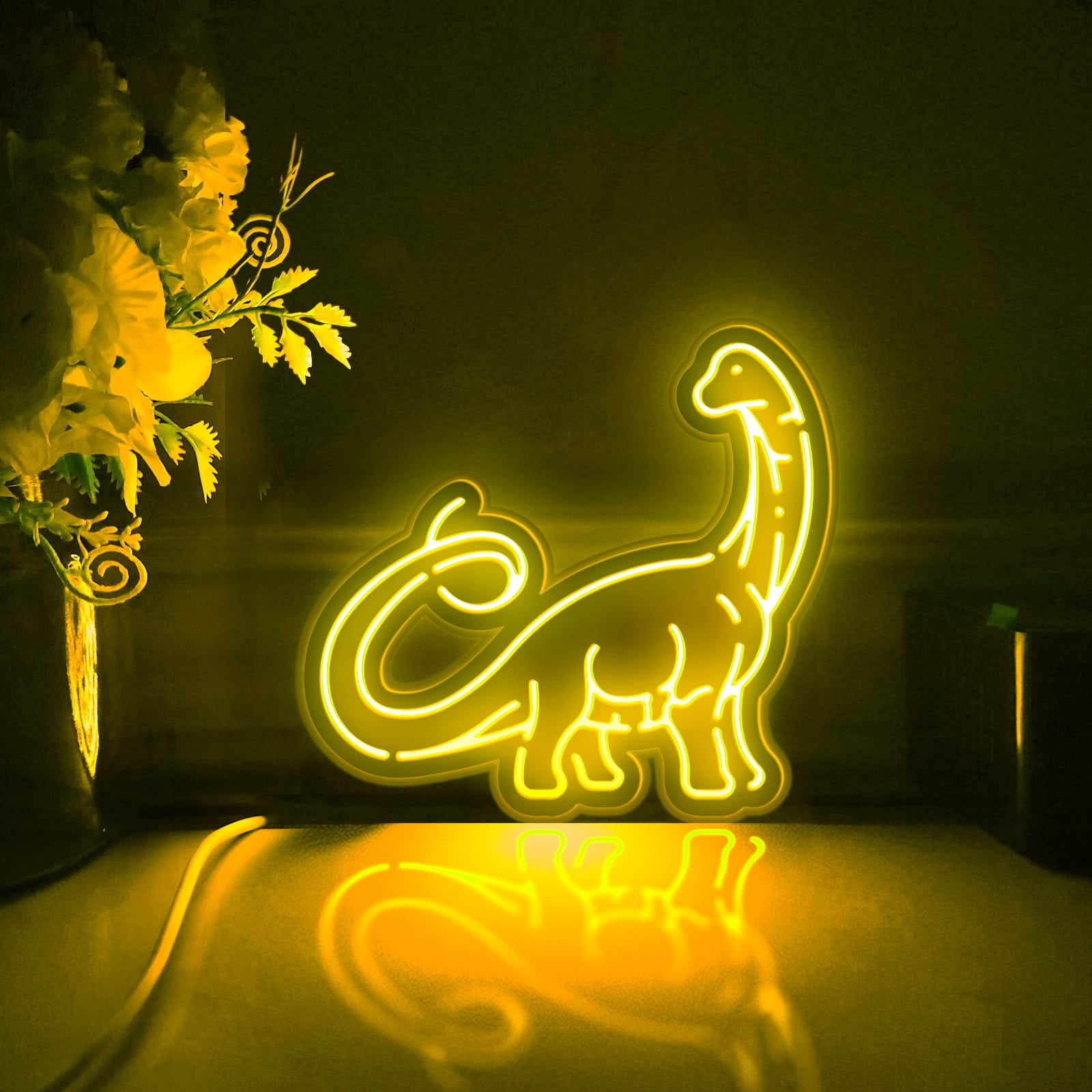 Dinosaur Led Light Box, Dimmable Neon-Like Light Signs USB Power for ...