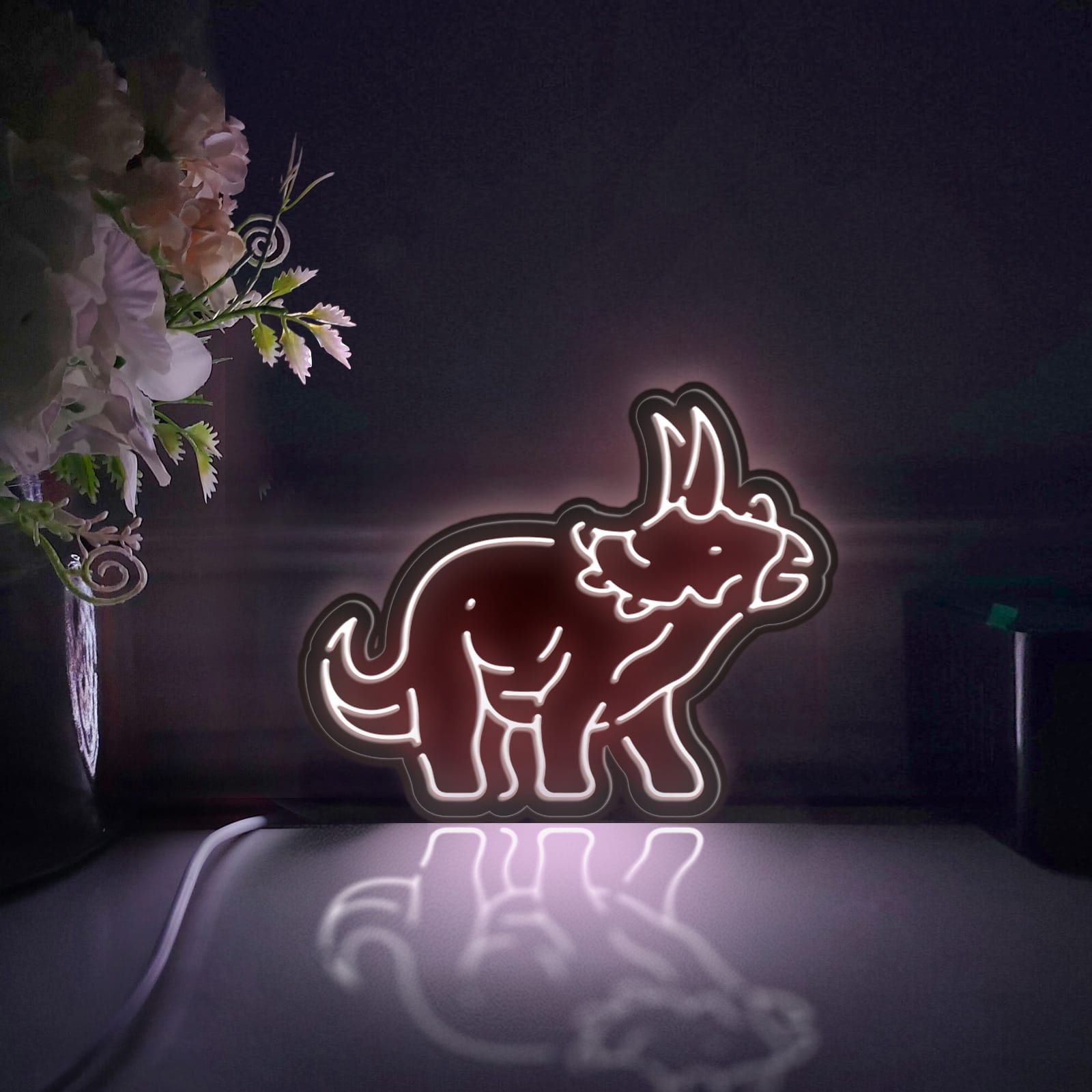 Dinosaur Led Light Box, Dimmable Neon-Like Light Signs USB Power for ...