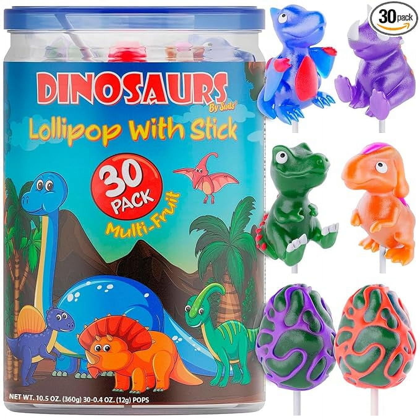 Dinosaur Lollipops 30pk- Dinosaur Candy For Dinosaur Party Favors ...