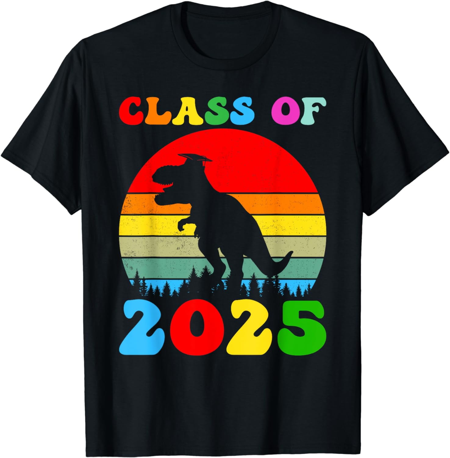 Dinosaur Lover Class of 2025 Grow With Me Back To School T-Shirt ...