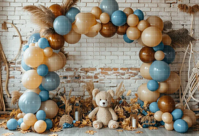 Dinosaur Mermaid Bear Balloon Kids Birthday Party Cake Smash Portrait r ...