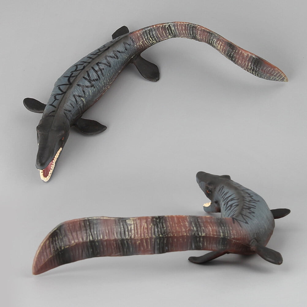 FRCOLOR Grey Mosasaur Dinosaur Model Toy for Decoration Made of Plastic ...
