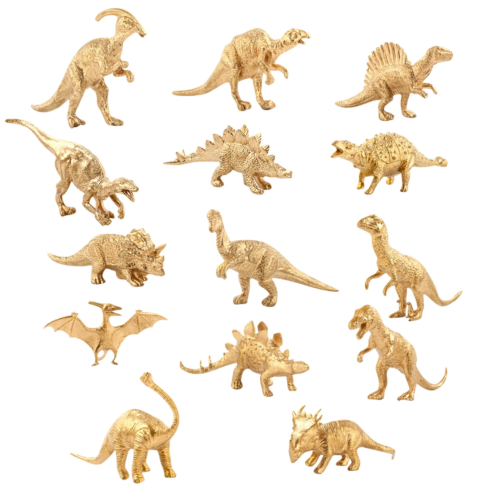 Dinosaur Model Set 14 Pcs Hand Painted Figures Prehistoric Animal ...