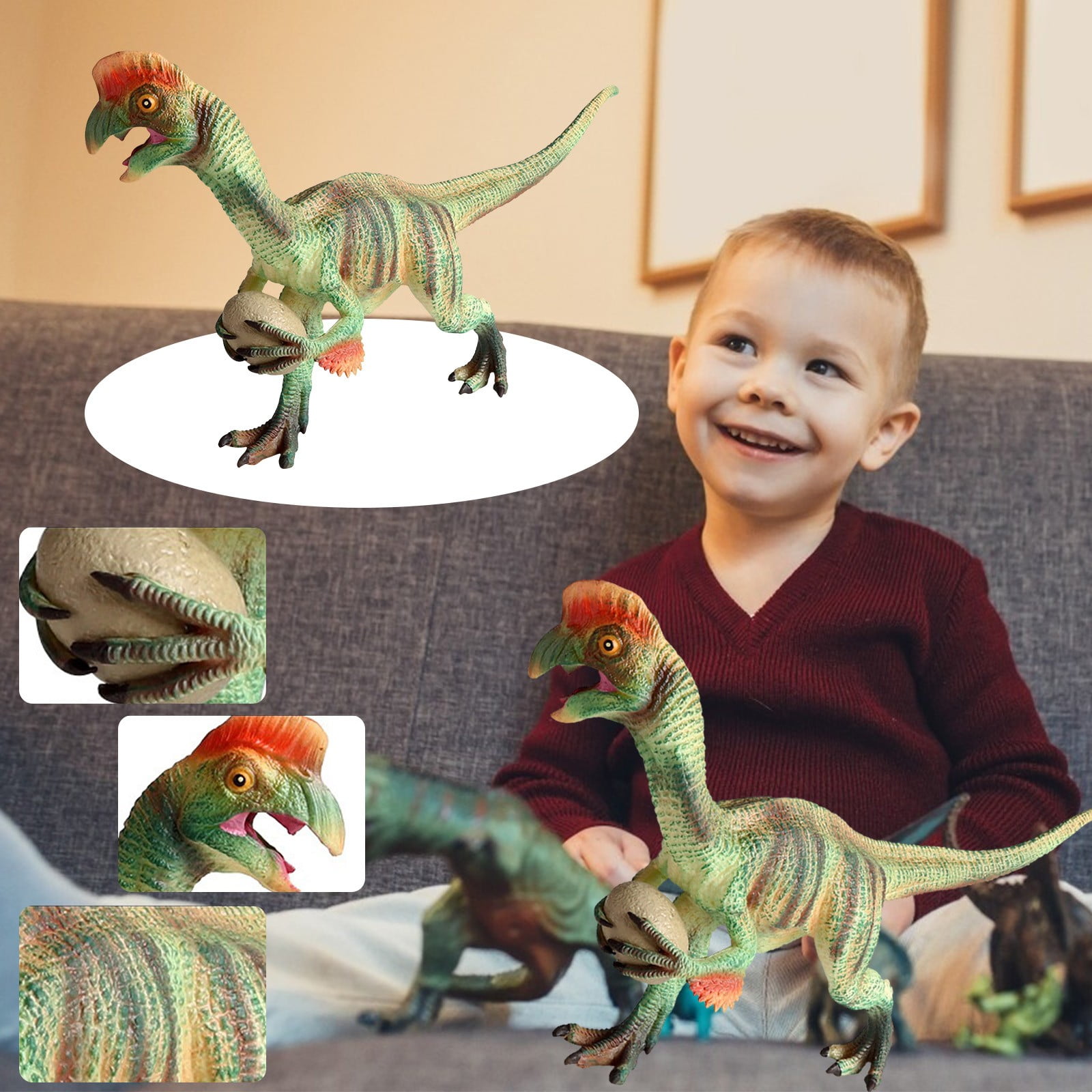Dinosaur Model Set, Hand-Painted Commemorative Figures, Realistic ...