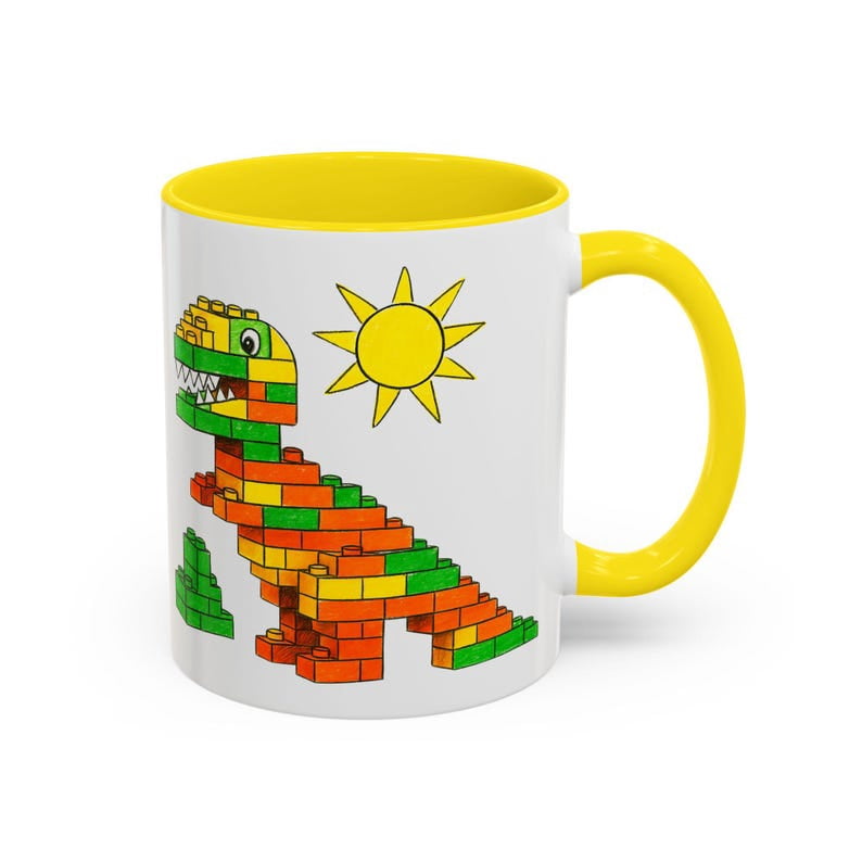 Dinosaur Mug Built from Toy BriC1KS, Fun TRex Coffee Cup for , STEM Lovers, Brick Builder GifT1 ...
