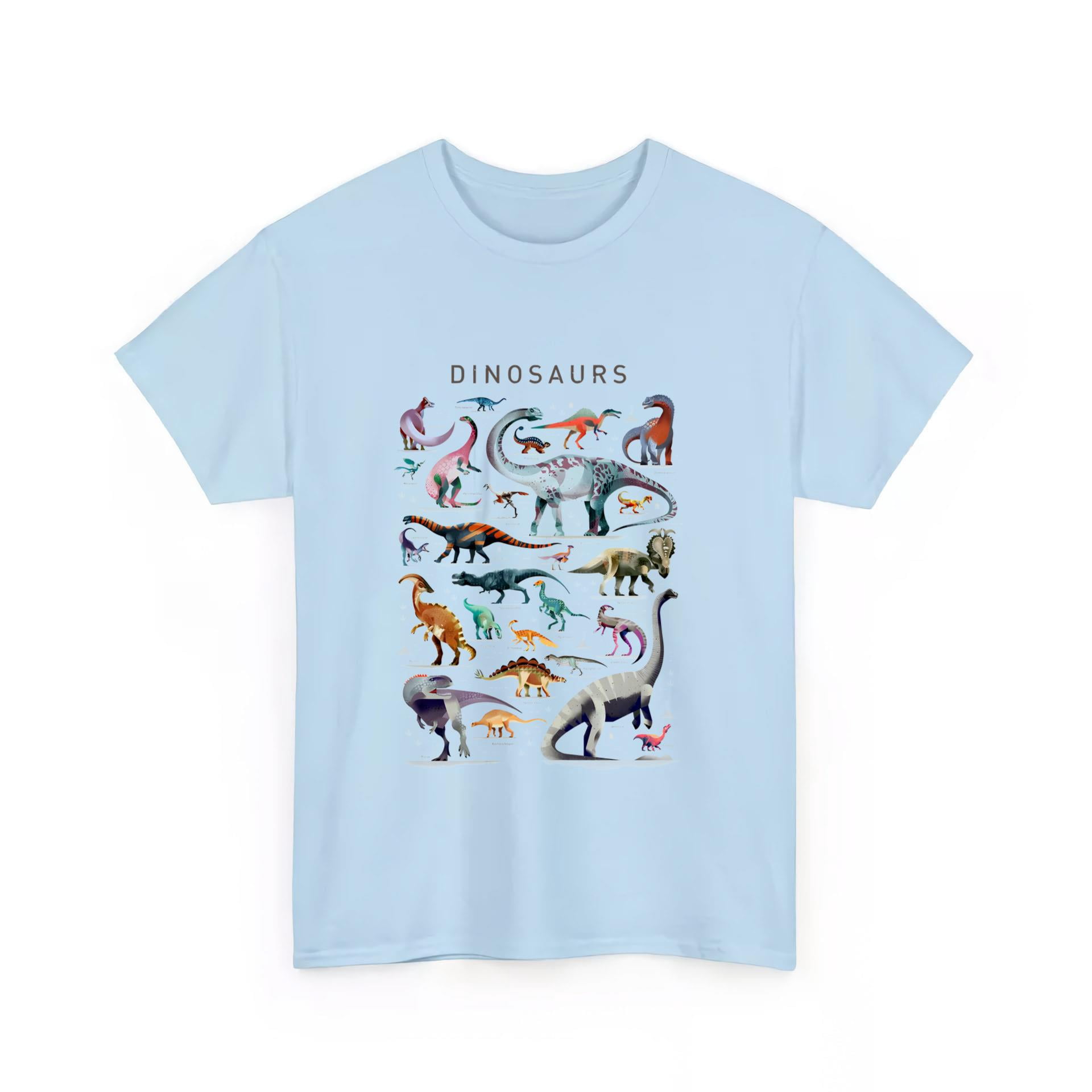 Dinosaur Name List Shirt – Alphabetical T-Rex Design, Unisex Gift ...
