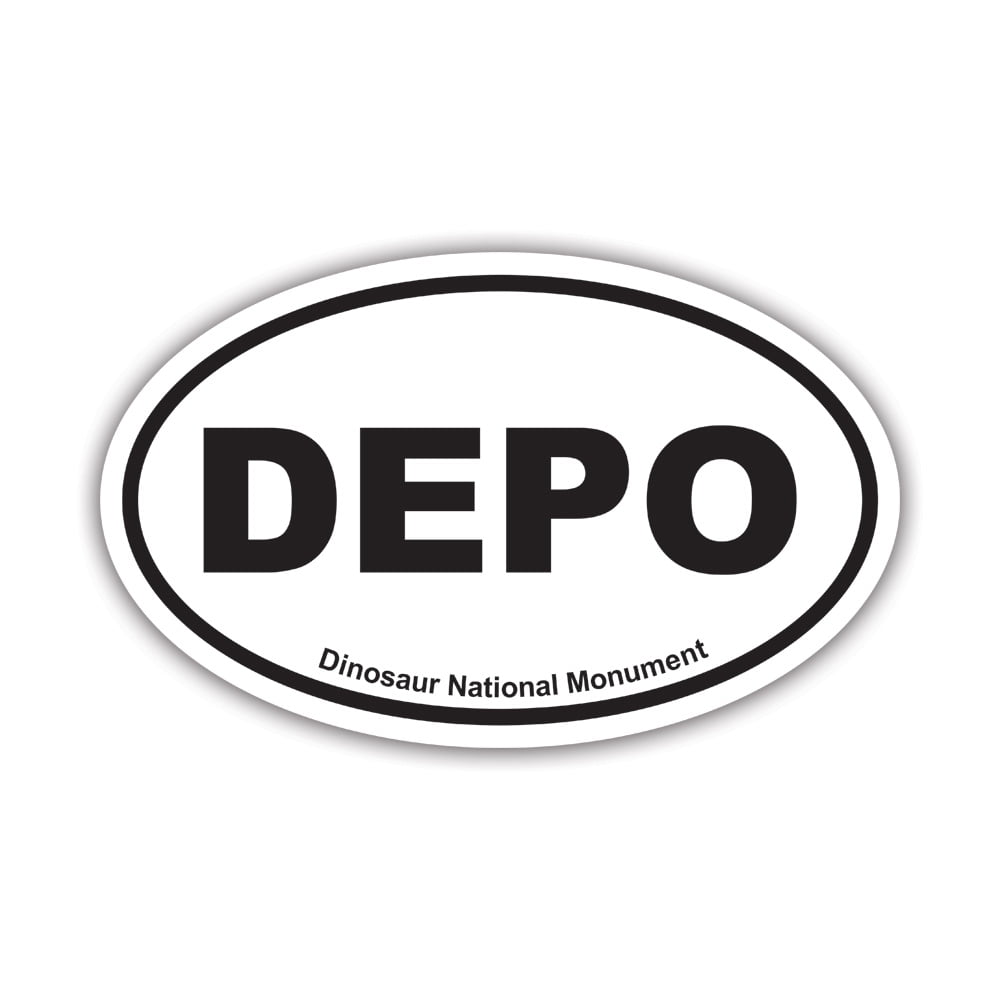 Dinosaur National Monument DEPO Oval Sticker Decal - Self Adhesive Vinyl - Weatherproof - Made ...