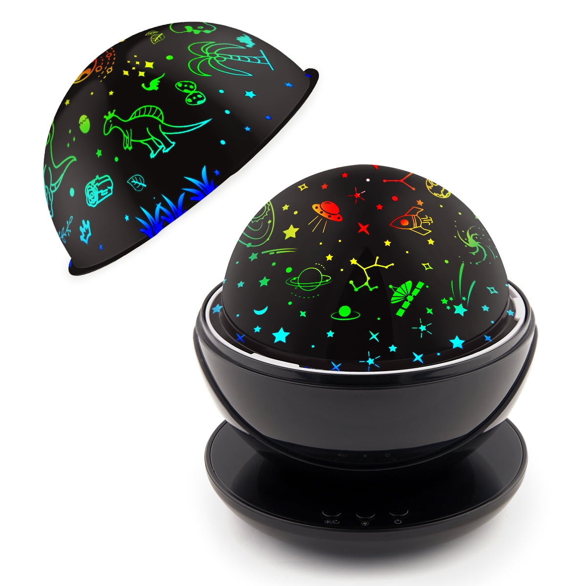 Dinosaur Night Light Projector 2 in 1 Rotating Projector Lamp with ...