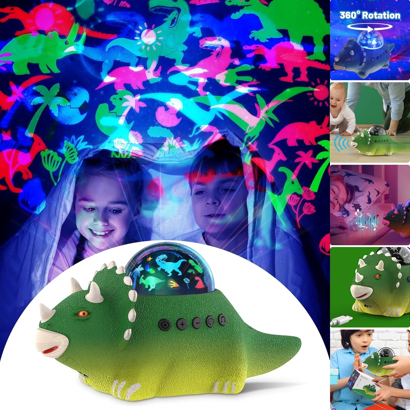 Baby Night Light Projector, Dinosaur Star Projector with 14 Kinds of ...