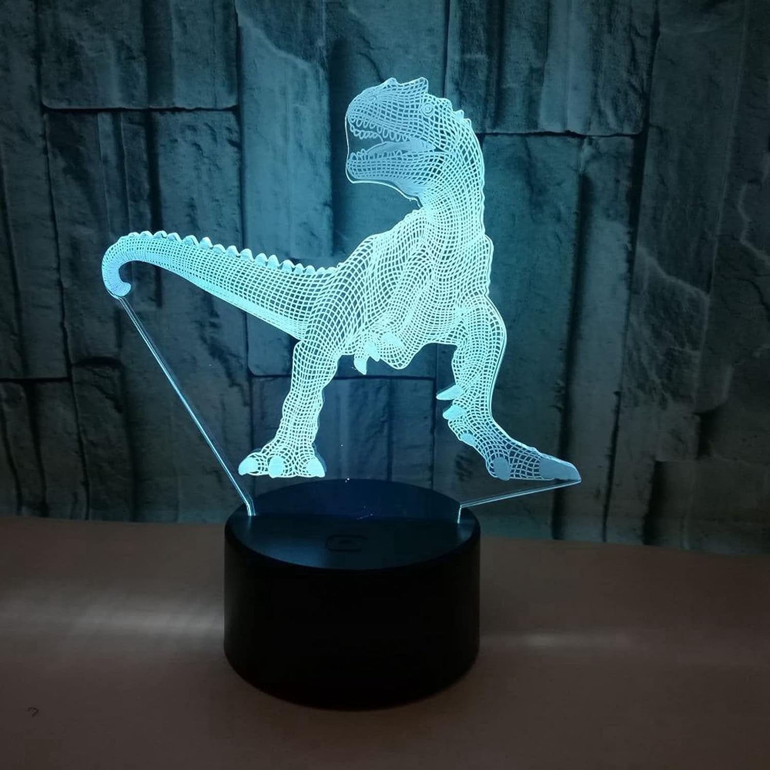 Dinosaur Night Lights 3D Night Light Lamp 7 Colors LED Changing Touch ...