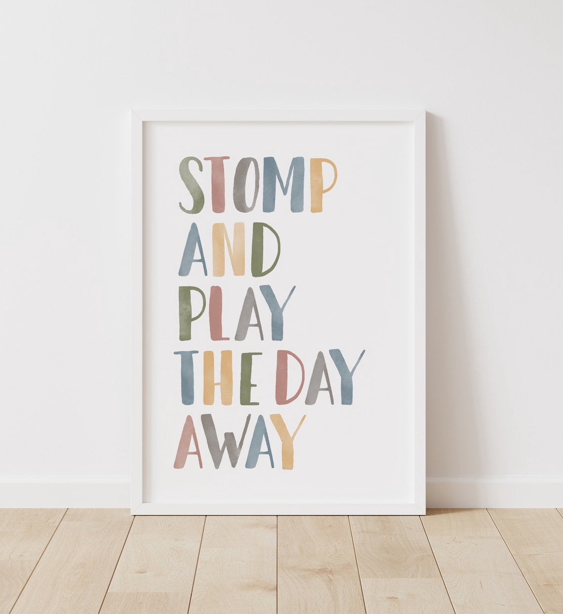 Dinosaur Nursery Decor Stomp And Play The Day Away Poster Wall Art Boys ...