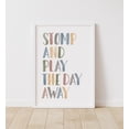 Dinosaur Nursery Decor Stomp And Play The Day Away Poster Wall Art Boys ...