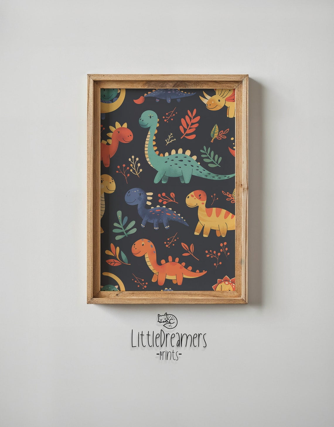Dinosaur Nursery Wall Art, Kids Room Decor, Playful Dinosaurs Poster ...