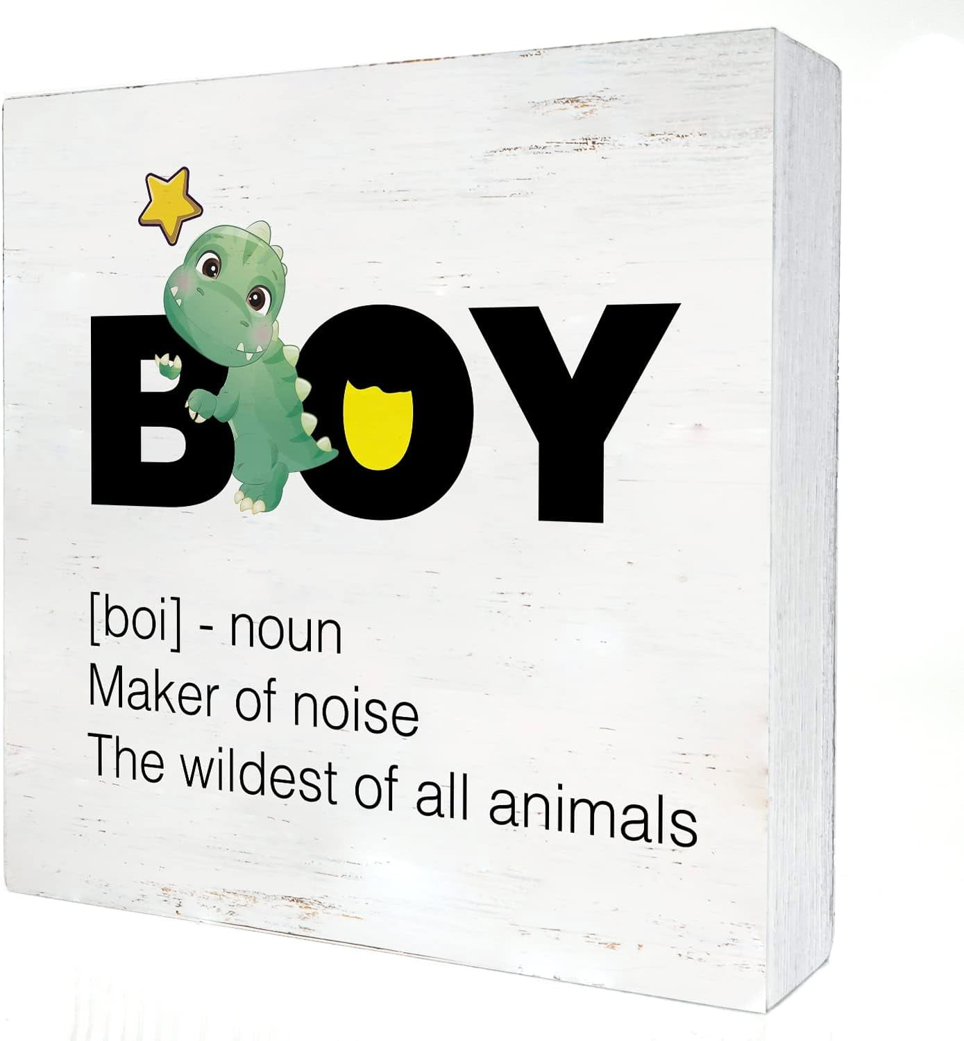 Dinosaur Nursery Wood Box Sign Baby Dinosaur Dino Boy Definition Wooden ...