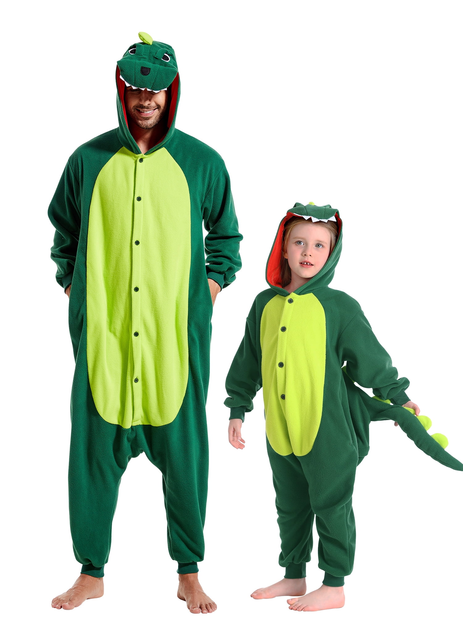 Dinosaur Onesie Pajama Adults Unisex Animal Costumes Polyester One ...