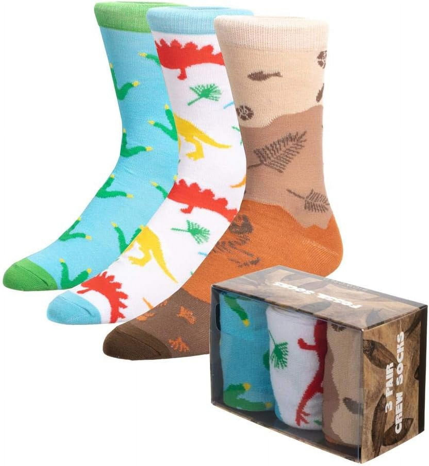 Dinosaur Paleontologist Mens' Fossil 3 Pair Crew Box Set - Walmart.com