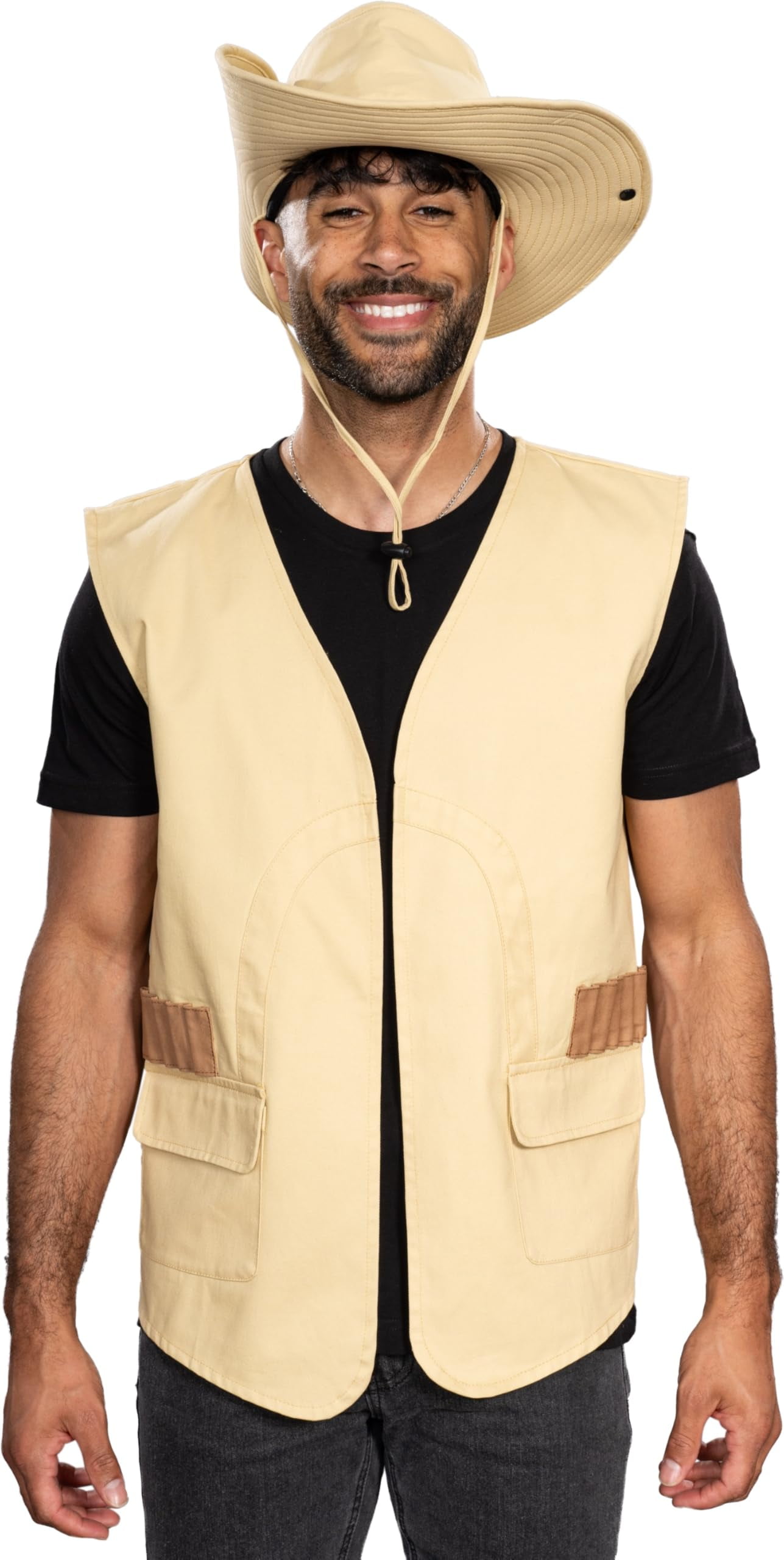 Dinosaur Park Ranger Jurassic Vest and Hat Halloween Costume Cosplay ...