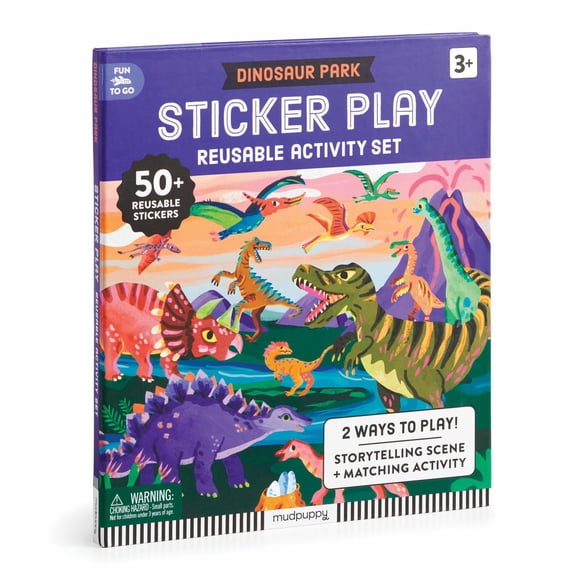 Dinosaur Park Sticker Play Reusable Activity Set (Hardcover) - Walmart.com