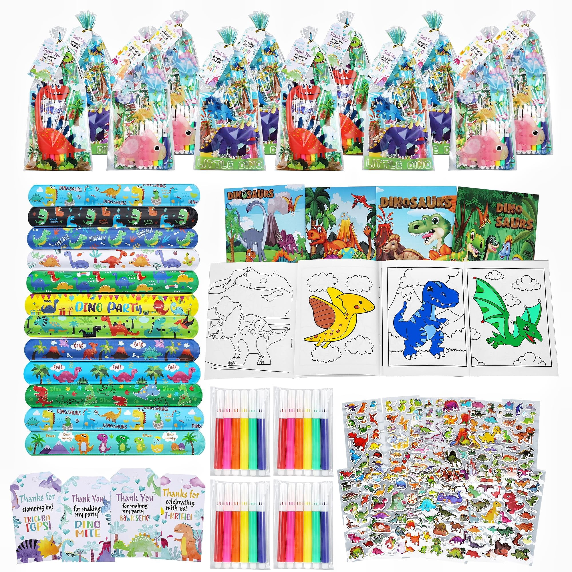 Dinosaur Party Favors for 12 Kids, Dinosaur Birthday Party Supplies ...
