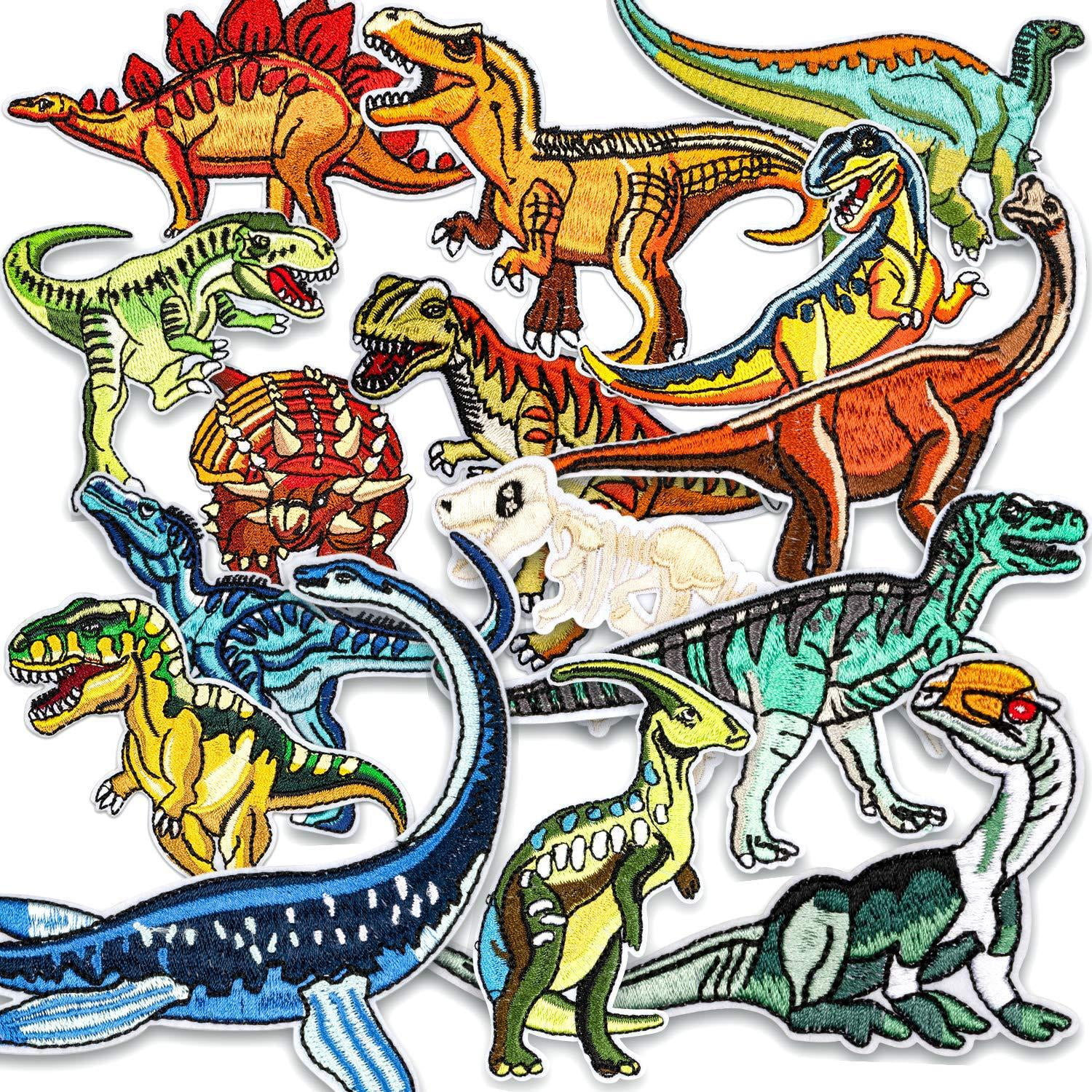 Dinosaur Patch 16-Pack Dinosaur Embroidered Patch Dinosaur Clothes ...