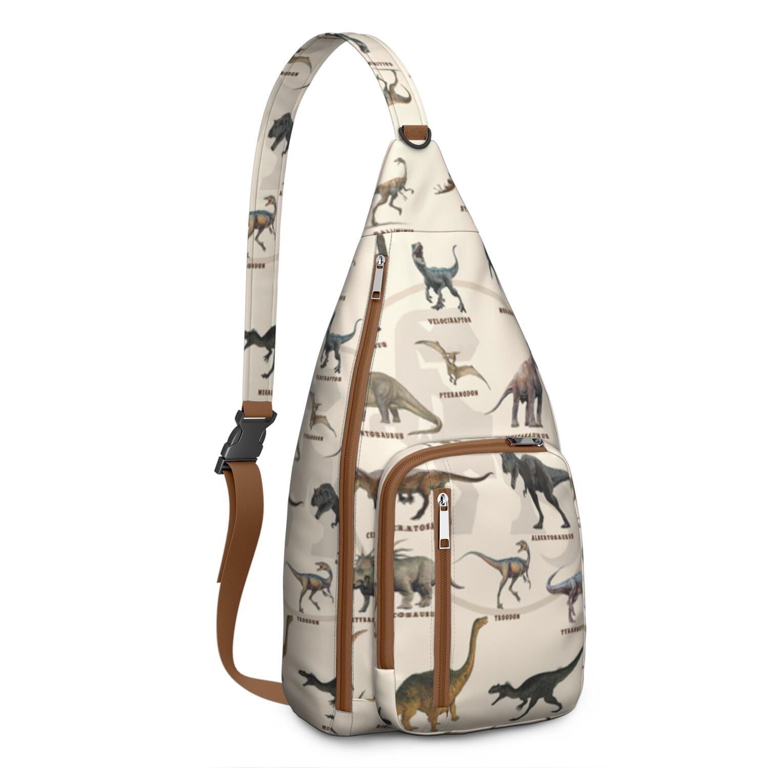 Dinosaur Pattern Sling Backpack - Colorful Jurassic World Design ...