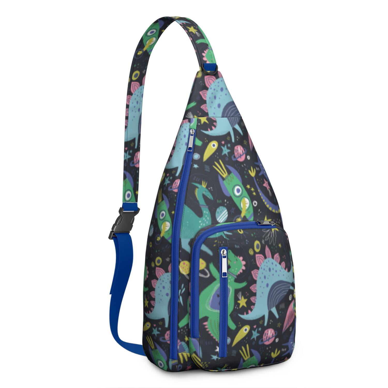 Dinosaur Pattern Sling Backpack - Colorful Jurassic World Design ...