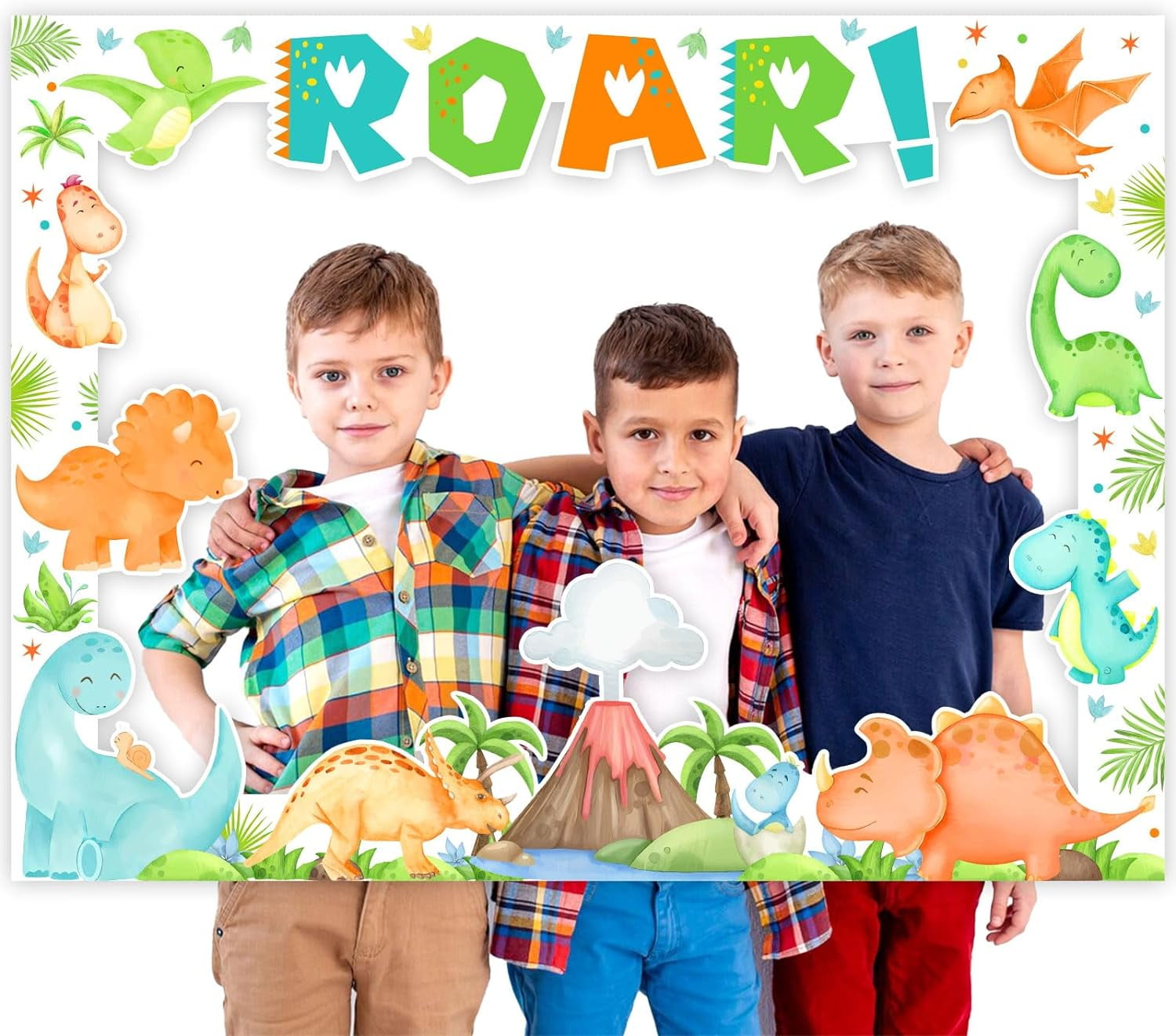 Dinosaur Photo Booth, Dinosaur Baby Shower Birthday Decoration Photo ...