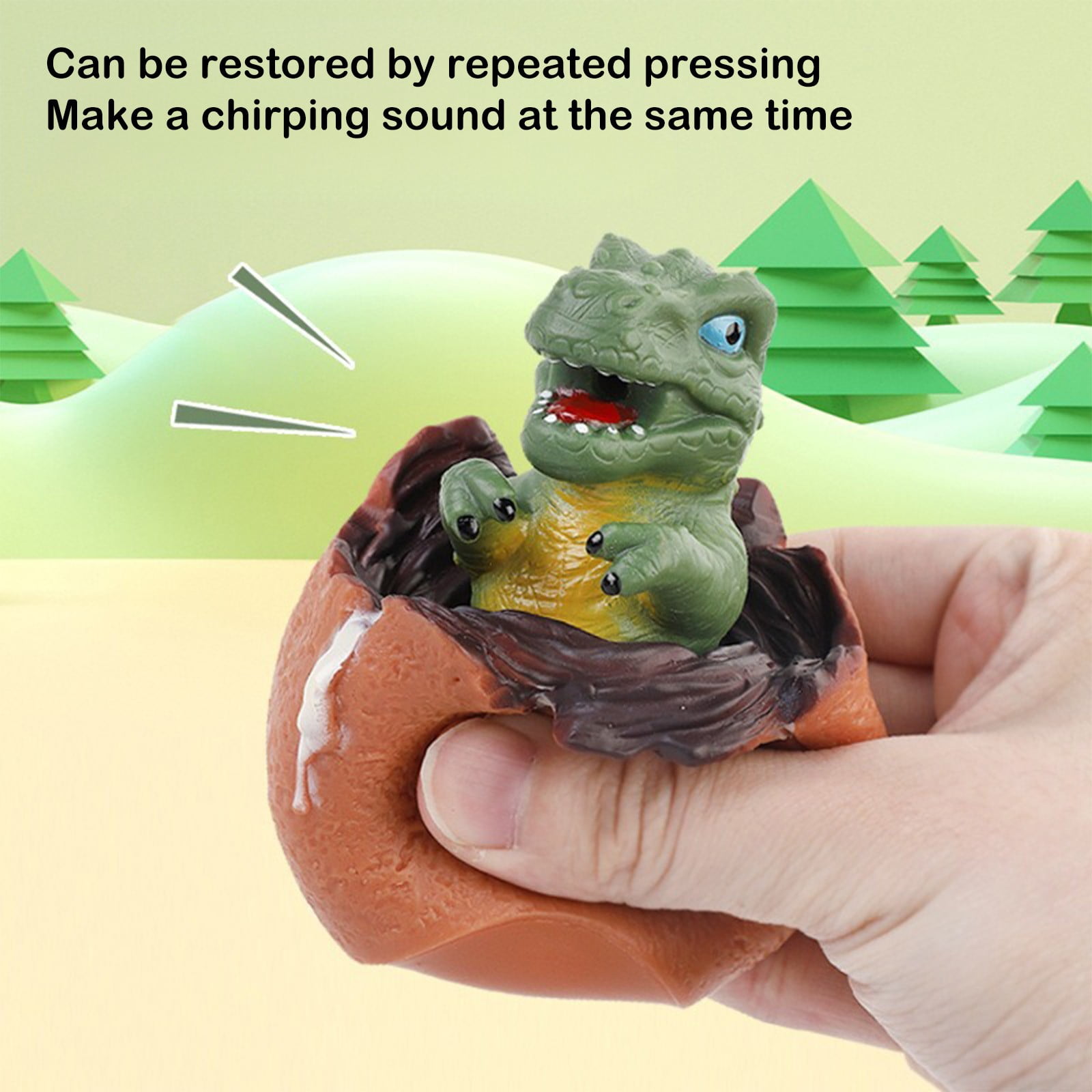 Dinosaur Pinch Music Decompression Toys, Hand Pinch Sound Dinosaur ...