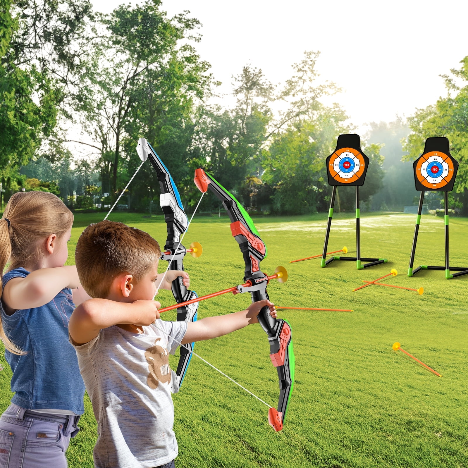 Dinosaur Planet 2 Pack Bows and Arrow Set for Kids Ages 3-11, Kids ...