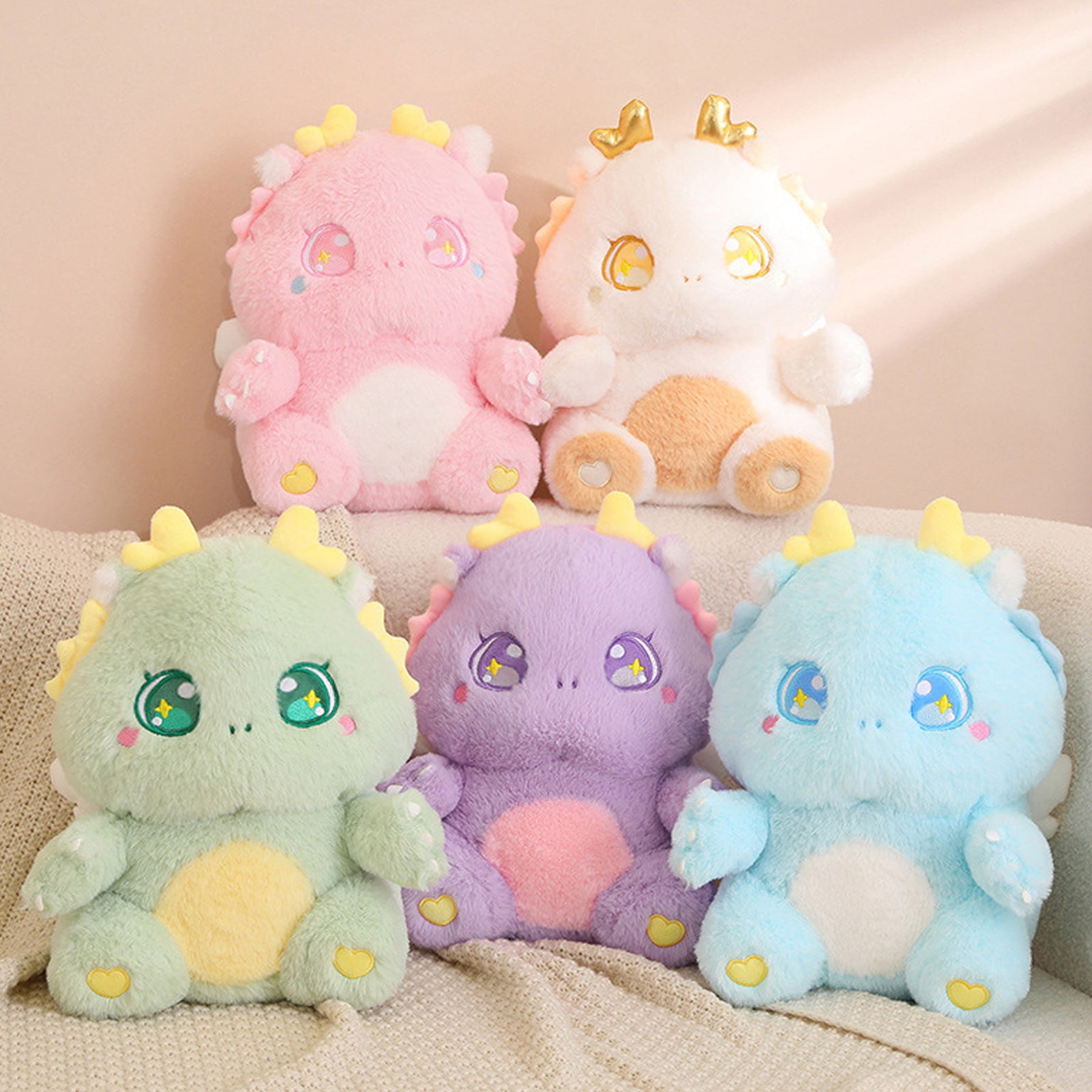 Dinosaur Plush Toy Dragon Plush New Year of 2024 Mascot Cartoon Zodiac ...