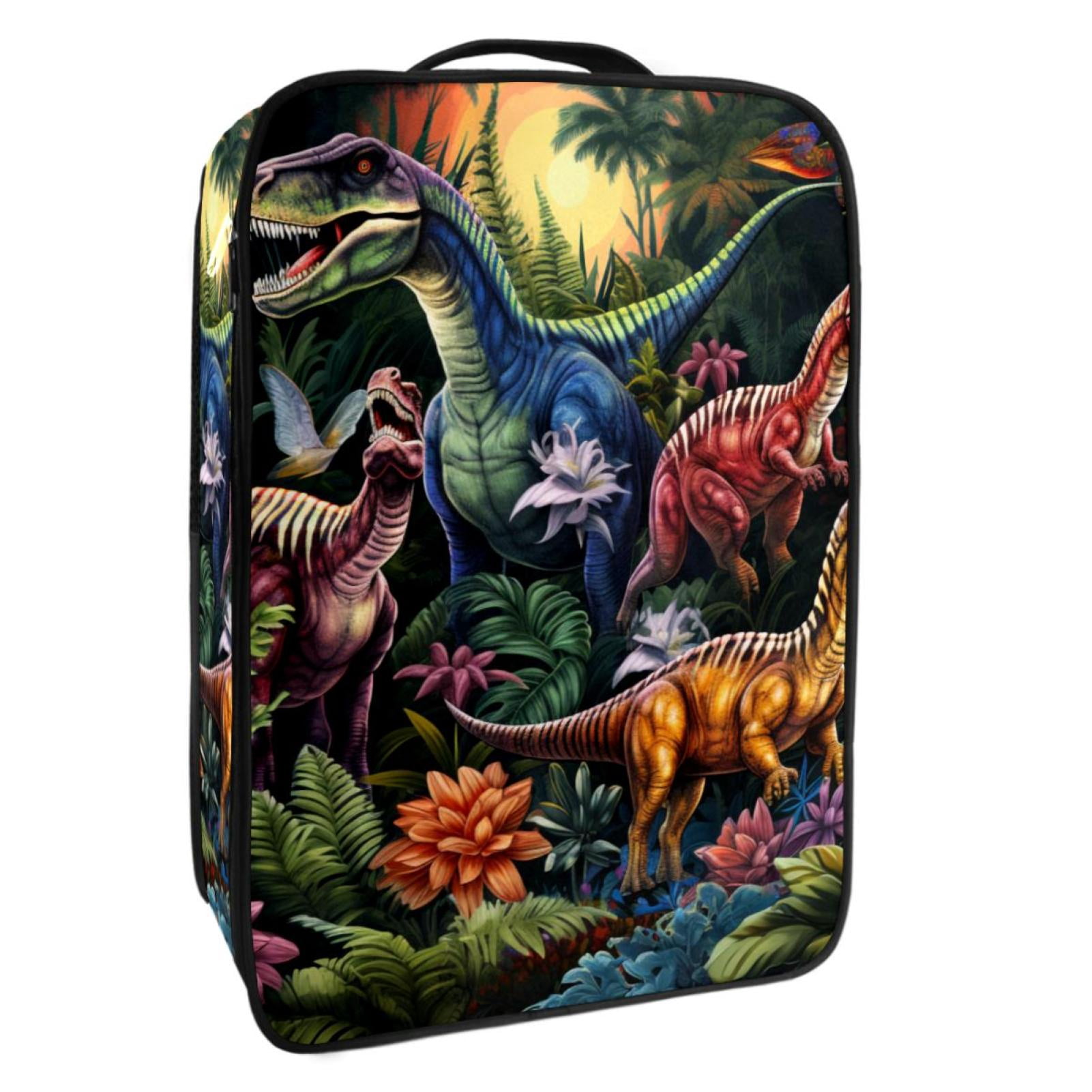 Dinosaur Polyester Shoe Boxes - Pack of 5 Reusable Storage Containers ...