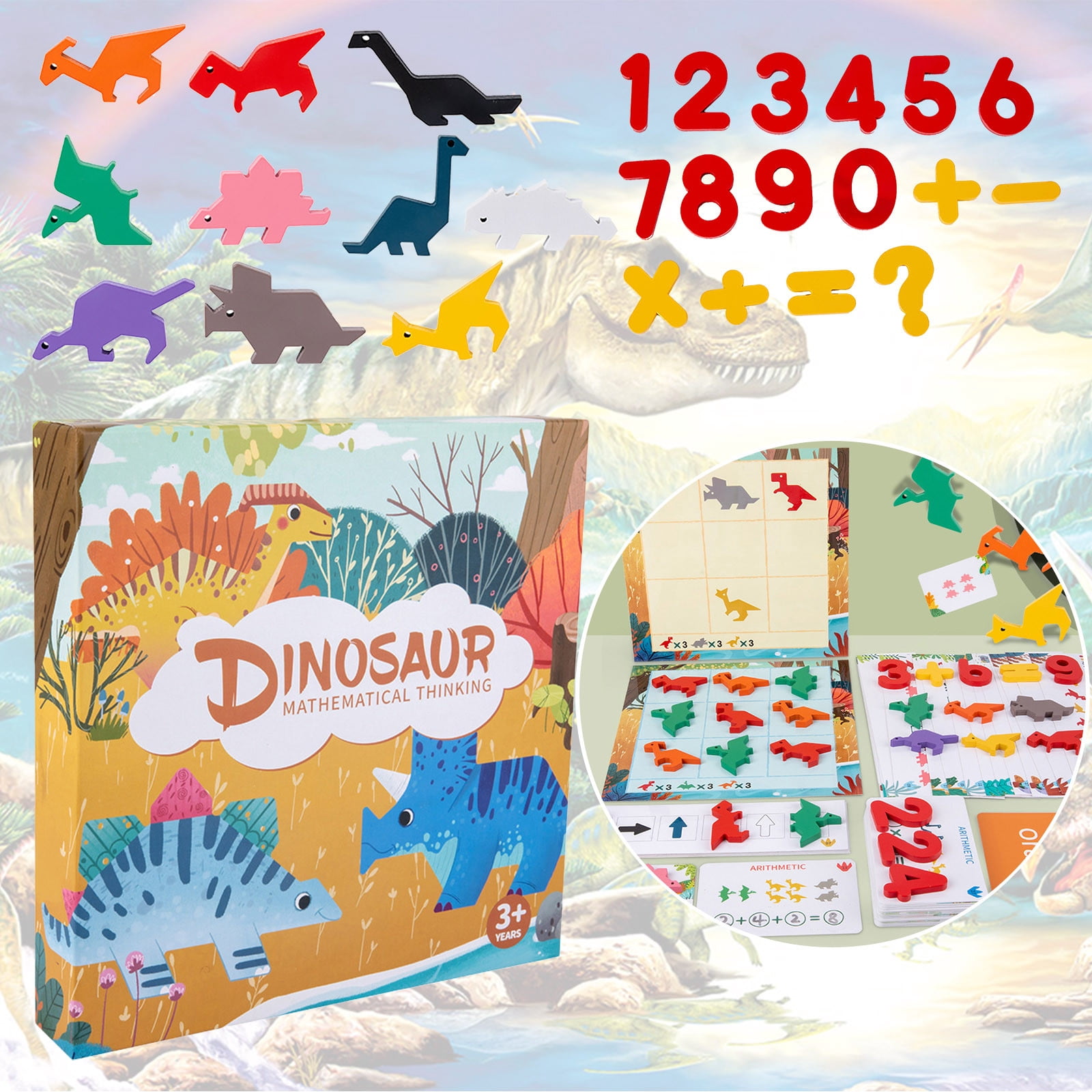 Dinosaur Preschool Quiet Learning Busy Book For Kids Sensory ...